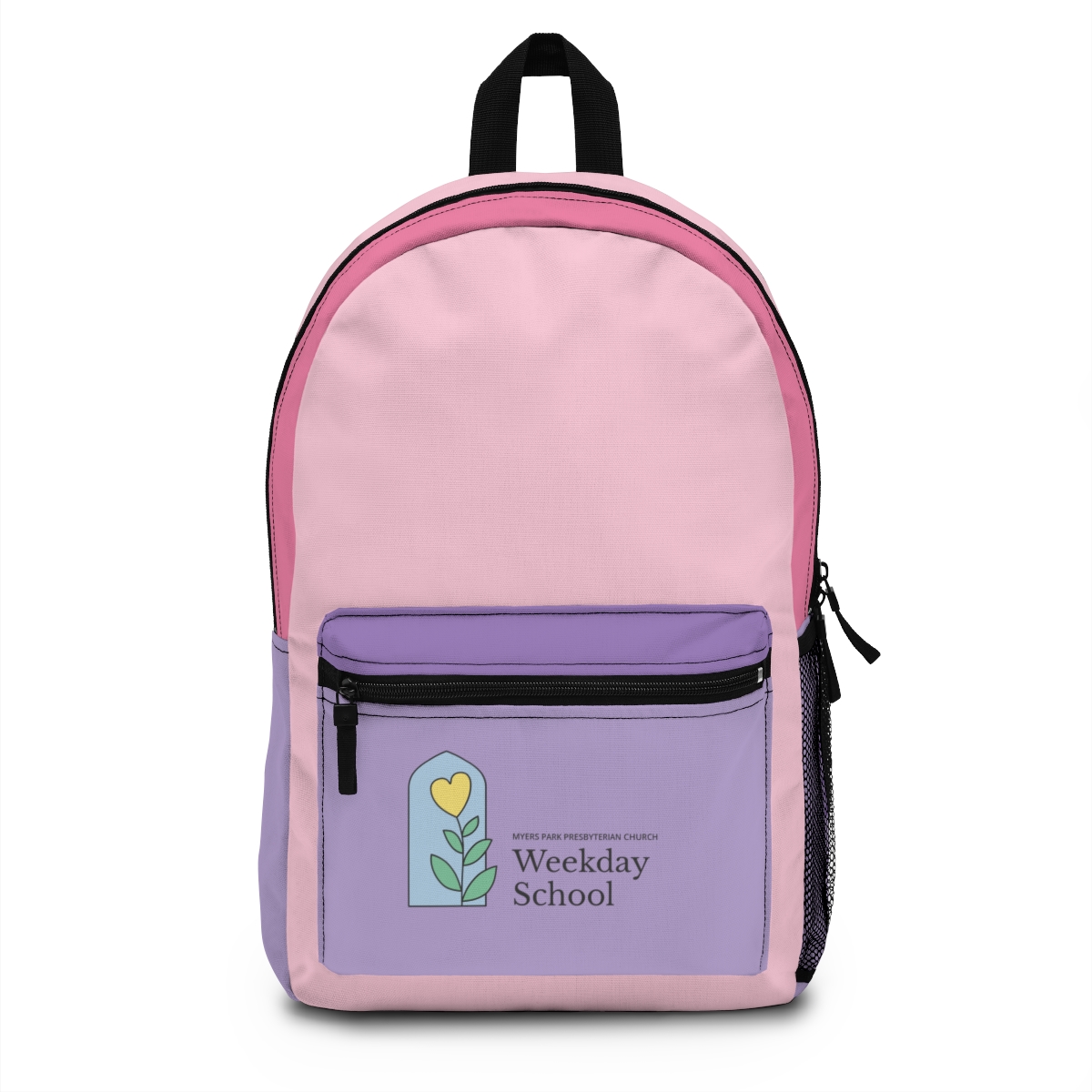 Color Block Backpack | Pink and Purple - Myers Park Presbyterian Church